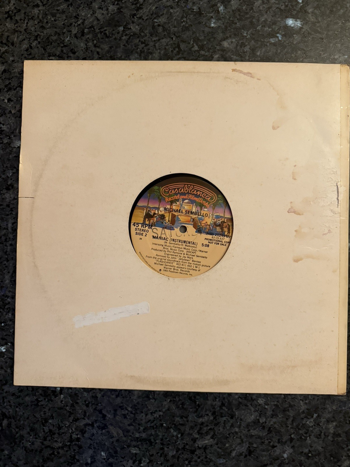 Michael Sembello "Maniac" Rare 12" Promo of the classic plus a simple ...