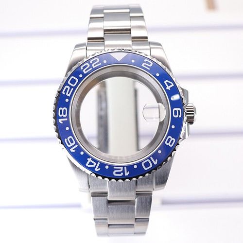 40mm Modified GMT watch case strap Sapphire Glass stainless steel ...