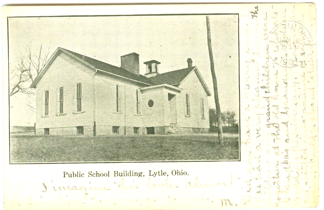 Lytle OH The Public School Building 1907 | eBay