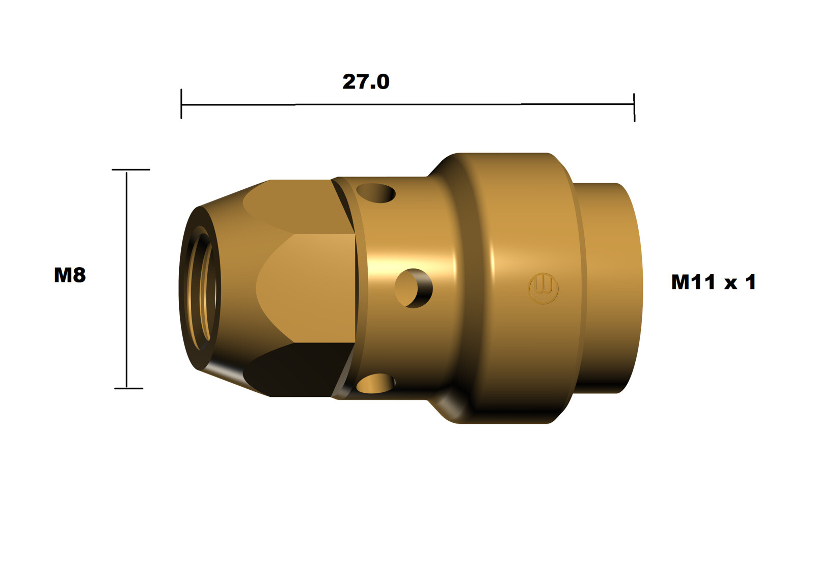 Tip Holder M11x1/M8 For WT540 Binzel 142.0240.5 Pk | eBay Australia
