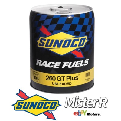 Sunoco 260 GT Plus • 104 Octane Unleaded Racing Fuel • 5 Gallon Gas Can ...