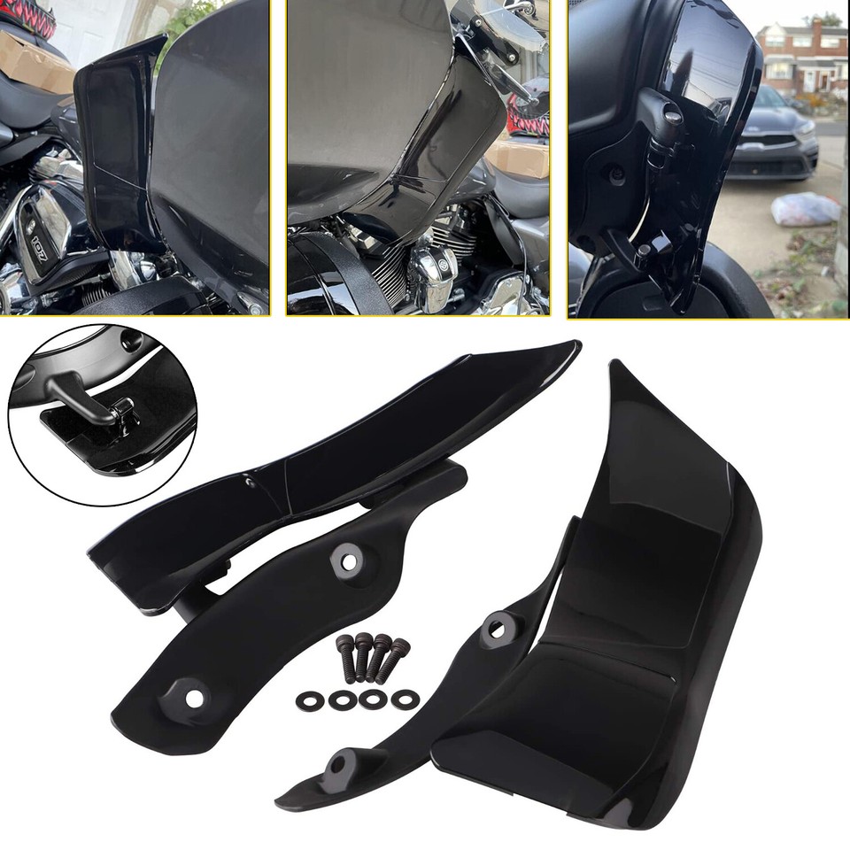 Adjustable Upper Fairing Side Wind Air Deflector For Harley Road Glide ...