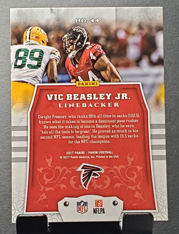 2017 Panini #44 Vic Beasley Jr. FALCONS LB Foil football card🏈NM/MT | eBay