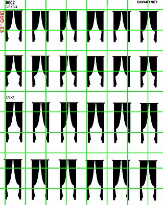 8002 DAVE'S DECALS 1:87 WINDOW CURTAIN DECAL SET 3/8"X3/4" AND 3/8"X1 ...
