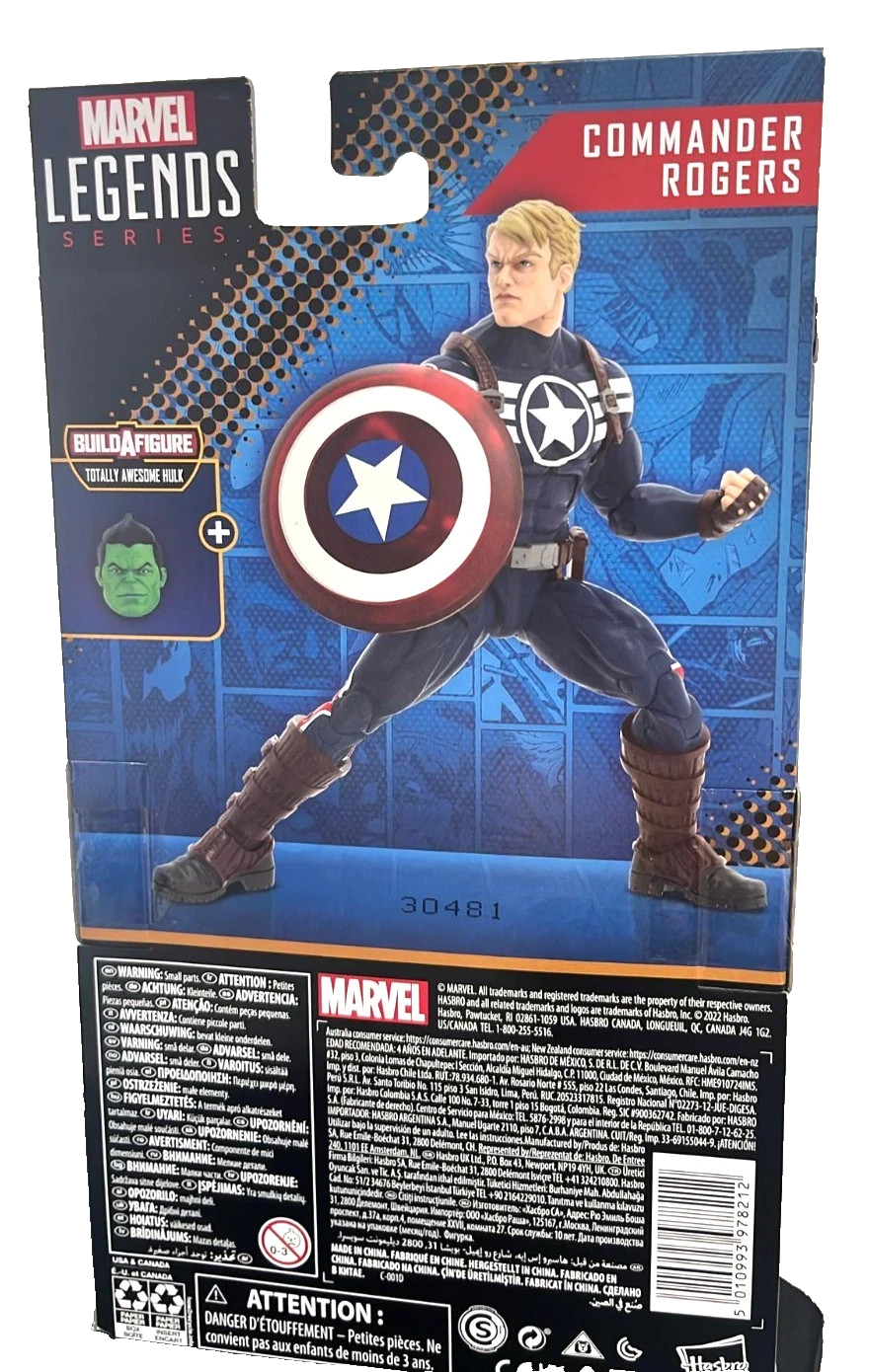 Marvel Legends Series Marvel Comics Commander Rogers Action Figures (6 ...