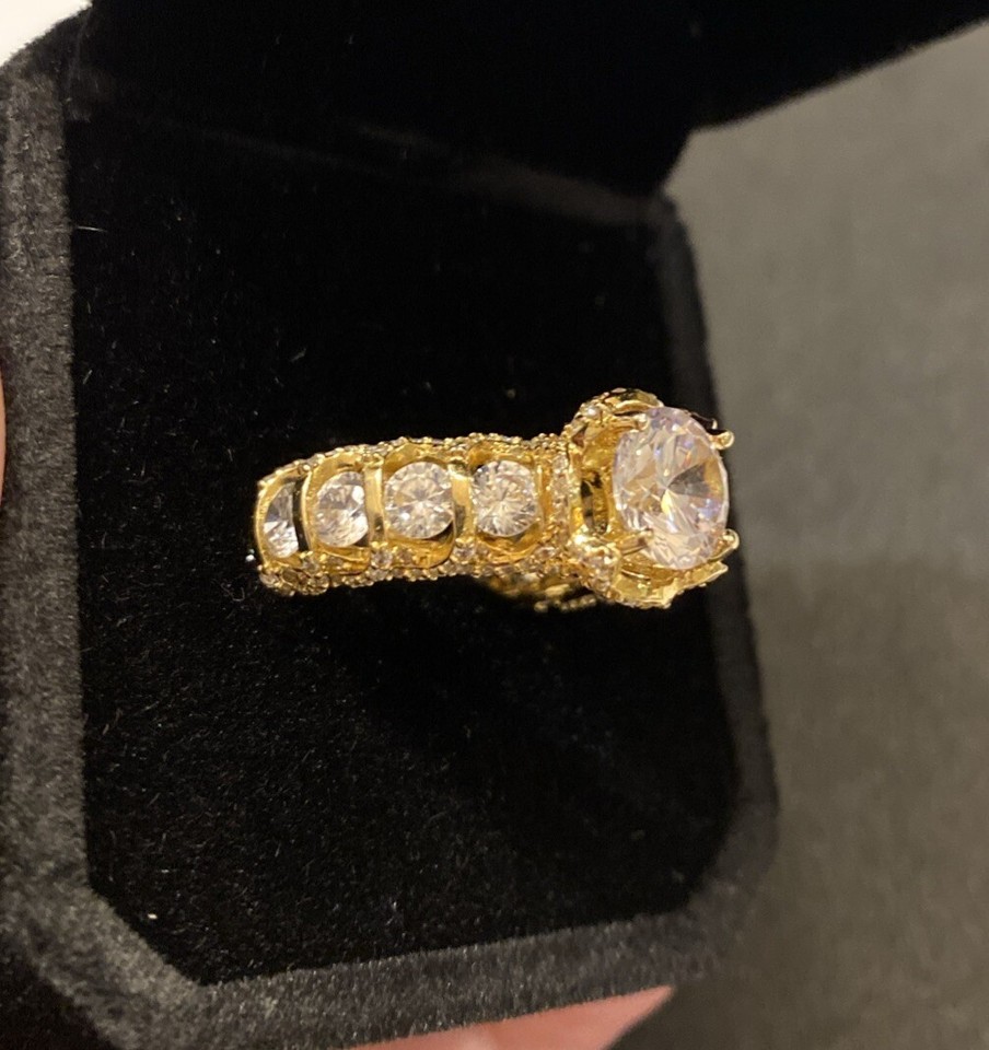 Stunning PJM Gold Vermeil 925 Sterling Silver Wrap Around Gemstone Ring ...