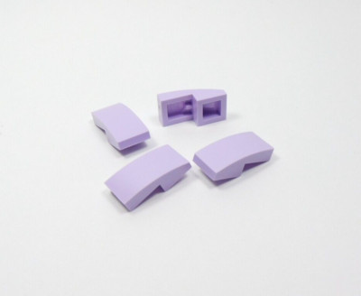 LEGO Lot of 4 Lilac Light Purple 2x1 Curved Slopes No Stud G4 | eBay