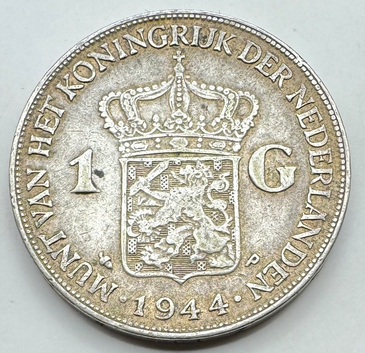 1944 P Silver (.720) Netherlands 1 Gulden - Netherland Coin - Free ...