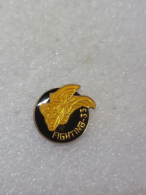 US NAVY USN FIGHTING 33 VF-33 MINKY FIGHTER SQUADRON ENAMEL LAPEL PIN ...