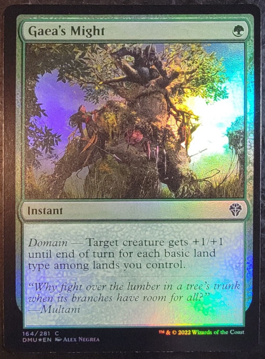 mtg magic Gaea's Might FOIL dominaria ENGLISH puissance de gaia 2 ...