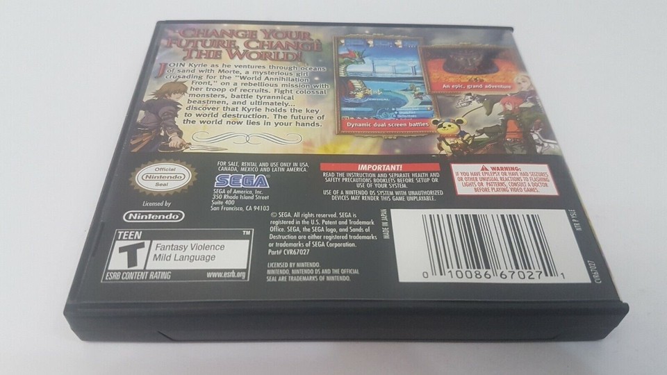 Sands Of Destruction [DS] [Nintendo DS] [2010] [No Manual!] | eBay