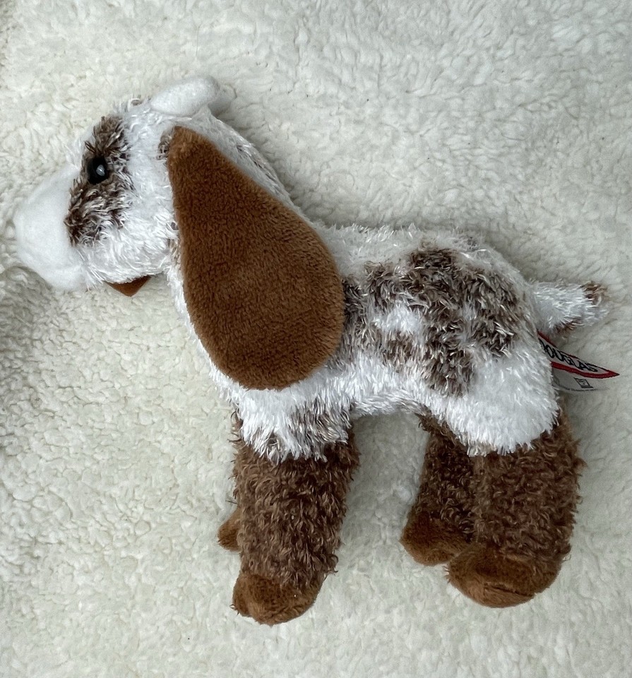 Douglas Cuddle Toys Plush Goat Bodhi Brown White Floppy Ears 8" Stuffed Animal | eBay