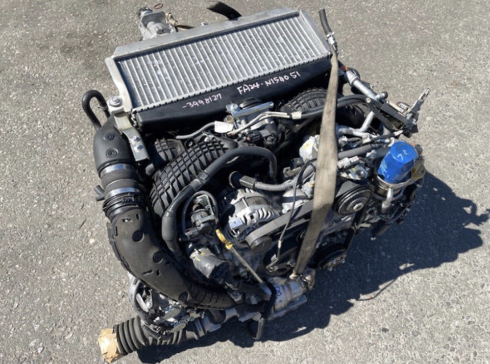 Subaru ENGIN FA24 2.4L Complete Engine Motor Dropout with Turbo ECU ...