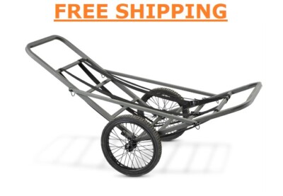Aluminum Deer Cart Game Hunt Heavy Duty w/ Straps Gear Tool Haul Camp ...