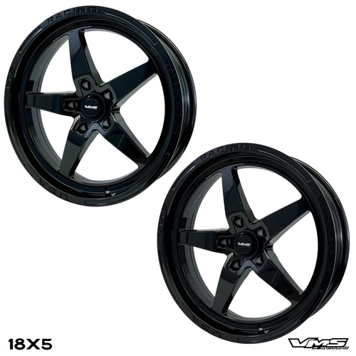VMS RACING V-STAR DRAG RIMS WHEELS 18X5 FRONT SKINNIES FOR 11-24 CHEVY ...