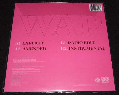 CARDI B & MEGAN THEE STALLION WAP 12" PICTURE DISC VINYL with STAMPED ...