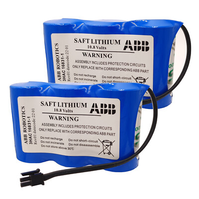 (2 Pack) Original ABB Robot Battery ROBOTICS 3HAC16831-1 ABB 10.8V 17Ah ...