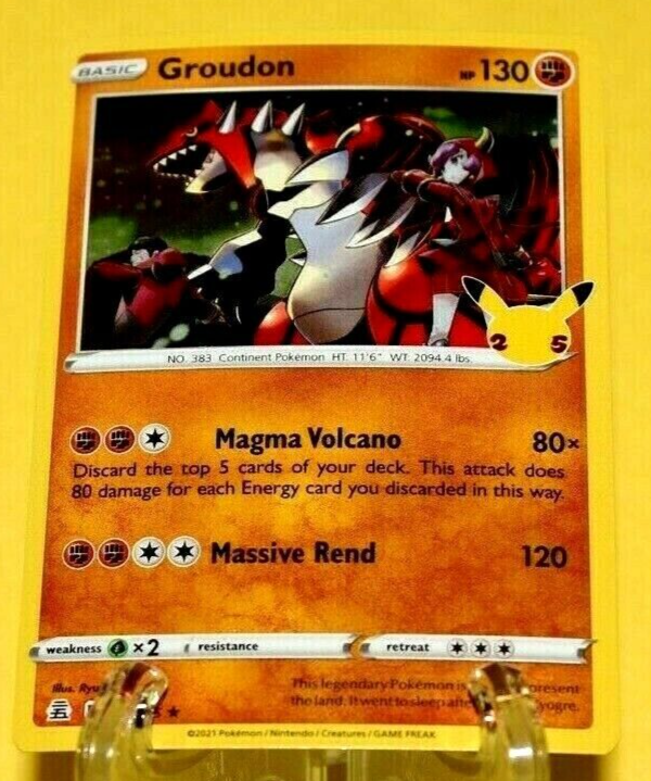 Groudon HP 130 2021 Collectible Pokemon Card No. 017/025 | eBay
