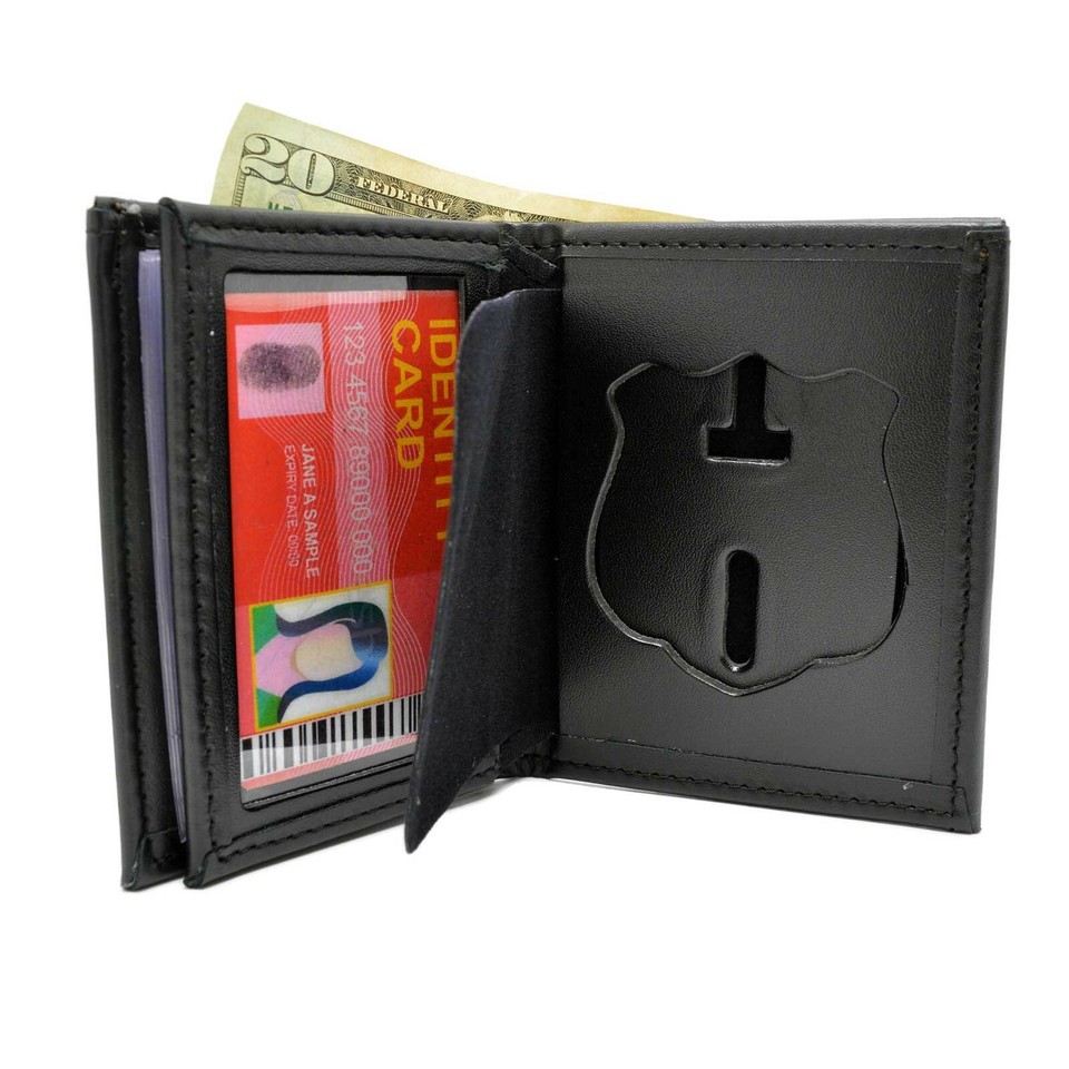 Perfect Fit Custom Badge Wallet Police Corrections Bifold Leather Many ...