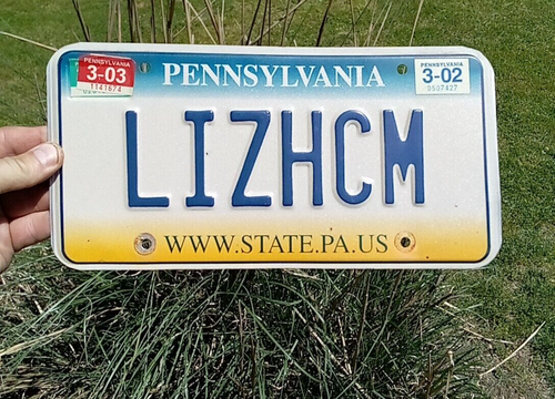 Vintage Y2K Auto Car License Plate - Pennsylvania Personalized Plate ...