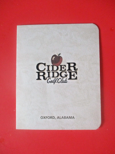 vtg - Golf Scorecard - CIDER RIDGE GOLF CLUB gc - Oxford AL | eBay