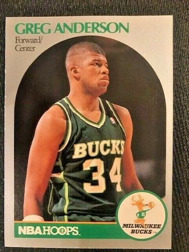 NBA - 1990 NBA Hoops Greg Anderson - Milwaukee Bucks | eBay