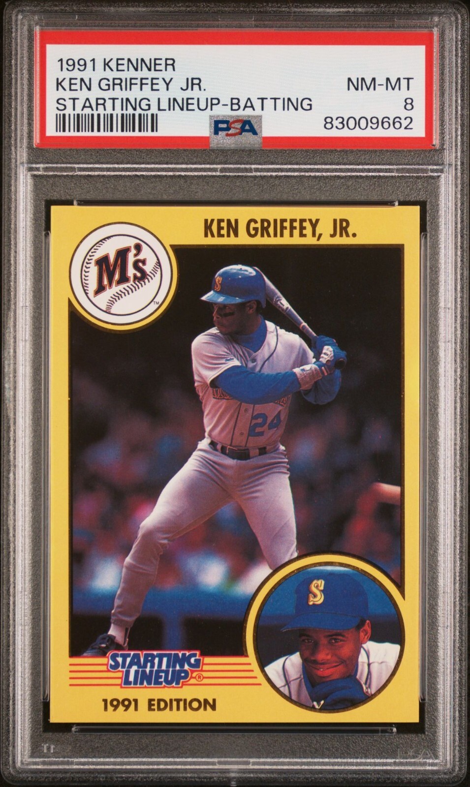 1991 KENNER STARTING LINEUP KEN GRIFFEY JR. BATTING PSA 8 | eBay