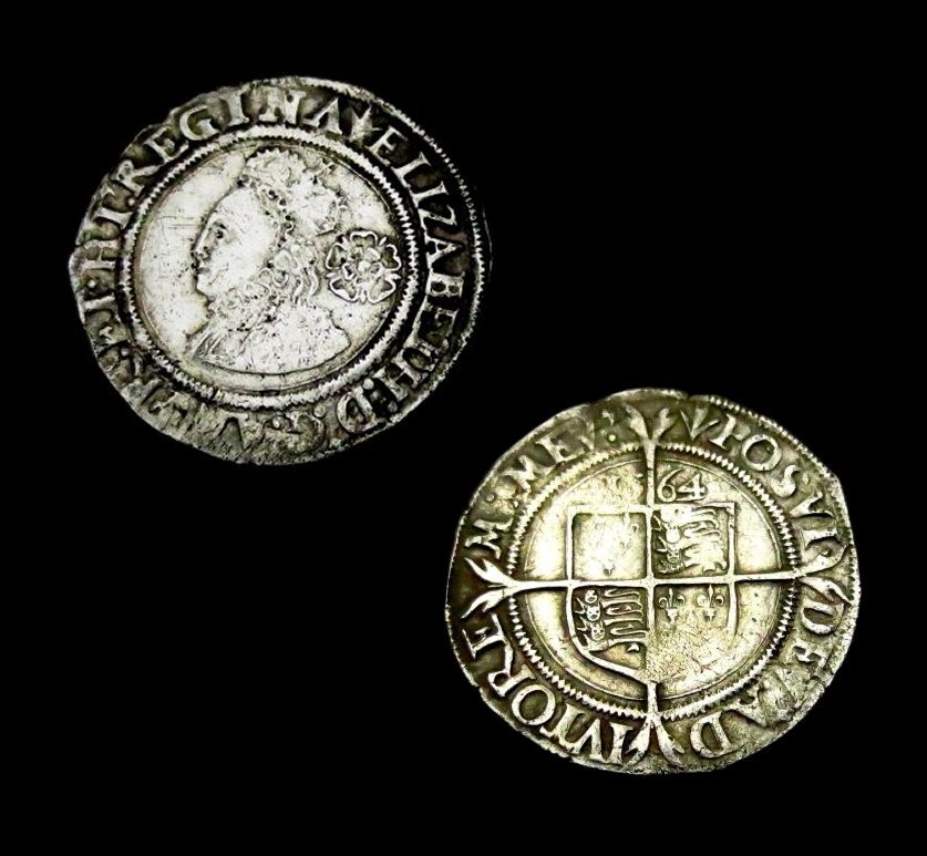 X191: 1564 Rarer Date Elizabeth 1st Hammered Silver Sixpence, bust 1F ...