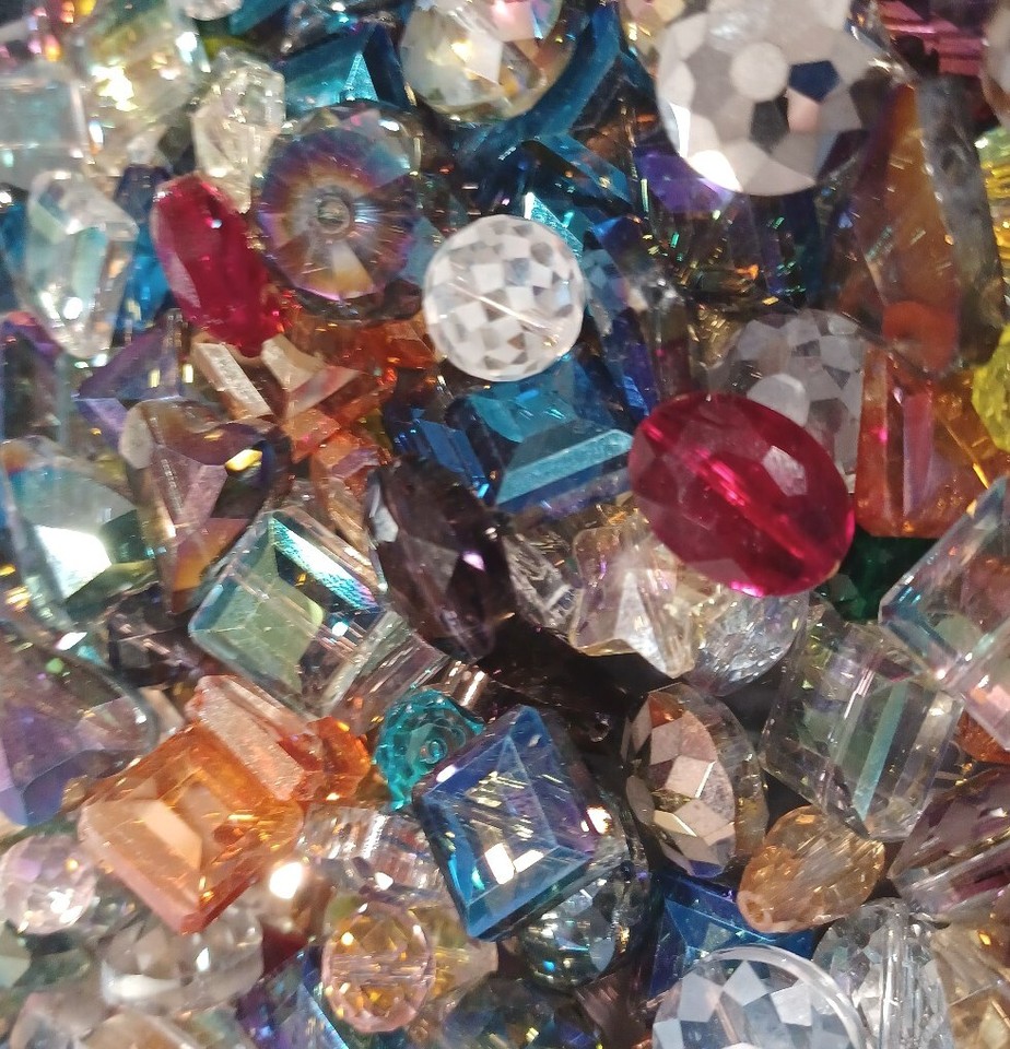 75 Pcs Large Crystal Beads Lot Faceted Transparent Glass For Jewelry ...