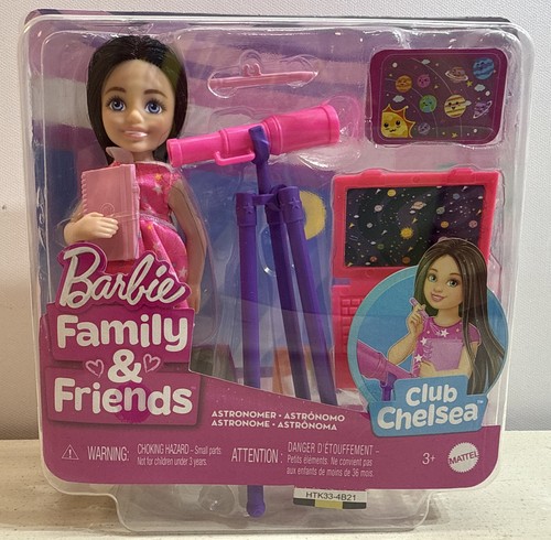Barbie Family & Friends Club Chelsea ASTRONOMER Doll Mattel 6" Figure ...