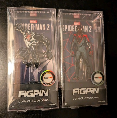 FiGPiN Marvel Spider-Man 2 Venom + Miles Morales Collectible Enamel Pin ...