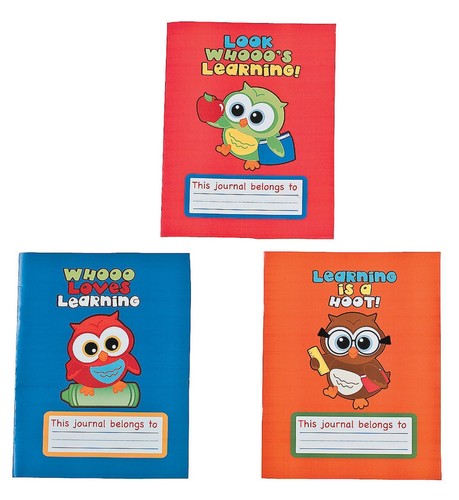 Owl Journals Draw and Write Learning Journal Favour Pack of 3 Free ...