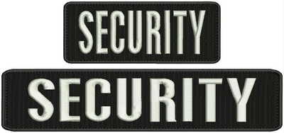 Security embroidery patch 3x10 and 2x4 hook | eBay