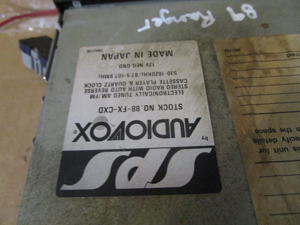 Audiovox Aftermarket Radio Stereo Cassette Tape Player Receiver Sound ...