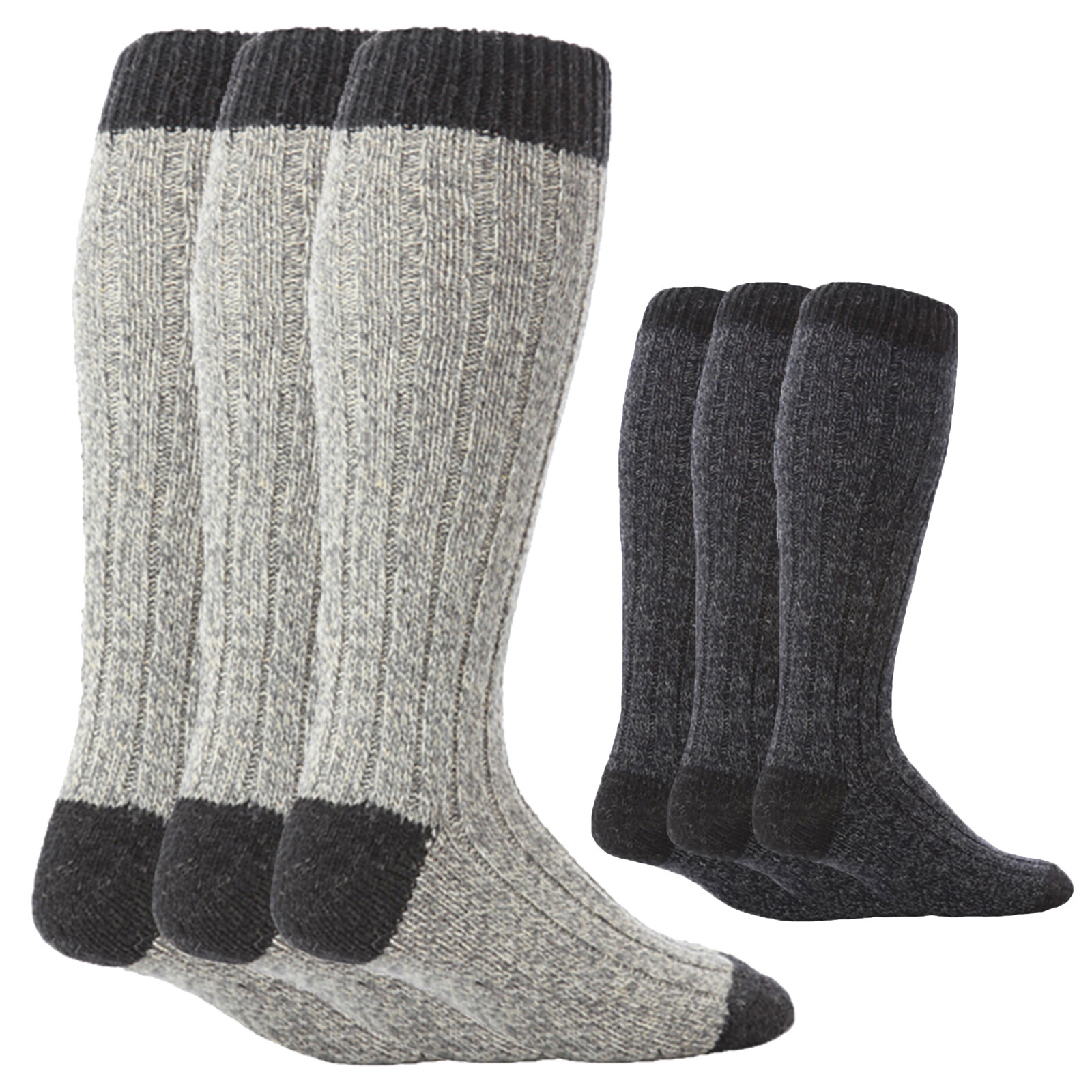 Workforce - Mens Long Knee High Thick Warm Wool Rich Work Boot Socks 1 ...