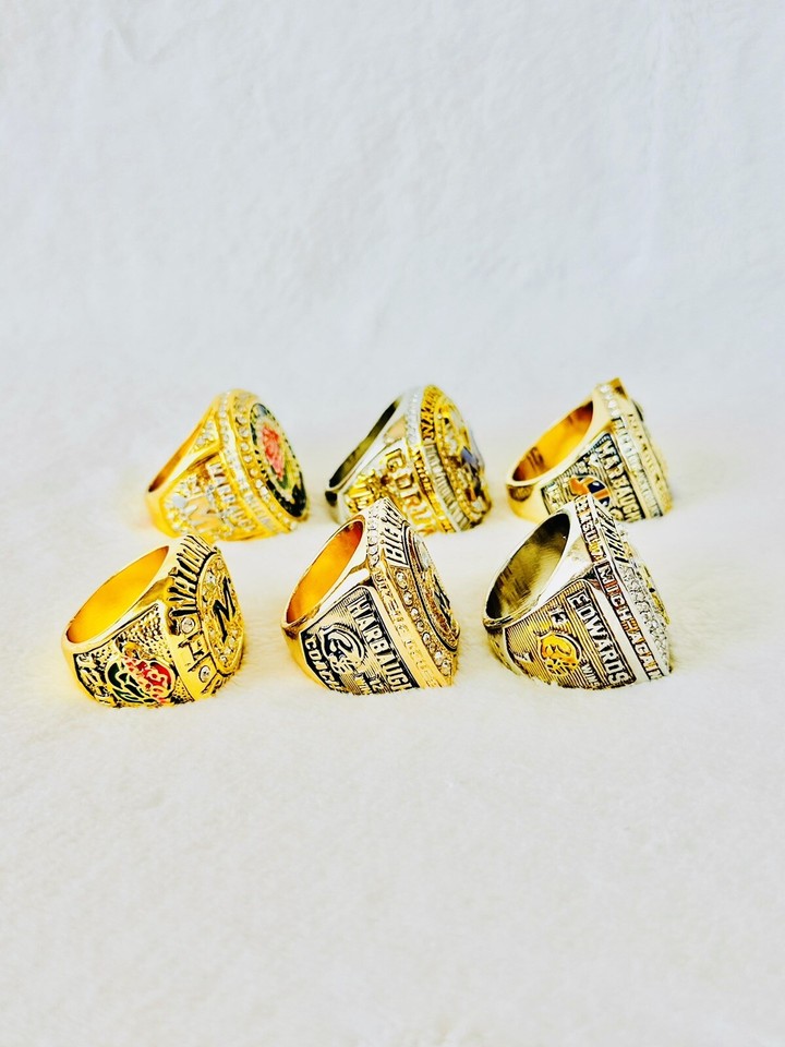 6 PCS Michigan Wolverines Championship Ring, 1997/2021/22/ 23/2024 With ...