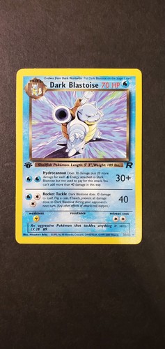 Pokémon TCG Dark Blastoise Team Rocket 20/82 Regular 1st Edition Rare ...