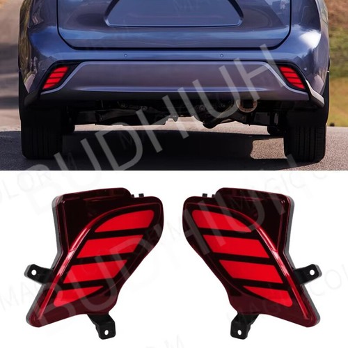 2PCS LED Rear Bumper Reflector Lower Fog Light For Toyota Highlander ...