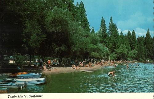Twain Harte California Fun on the Beach at Beautiful Twain Harte Lake ...