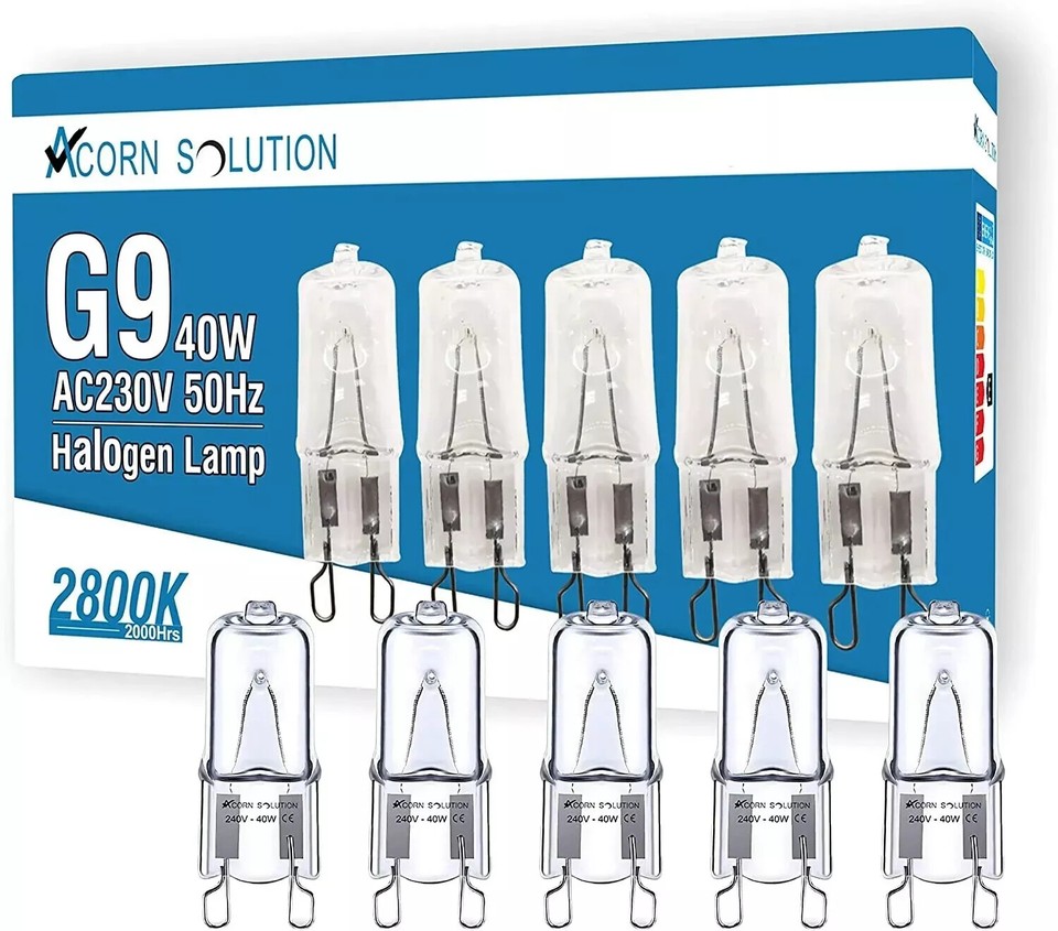10 X G9 Halogen Bulbs 25W/40W/60W Warm White Filament Lamp Replacement ...