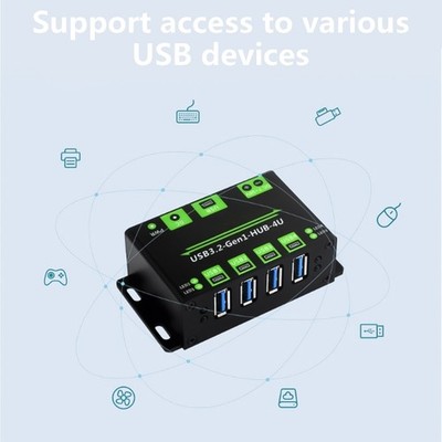 High Output 4 Way USB 3.2 Gen1 Hub with LED Indicators for Power Status | eBay