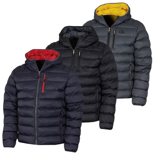 Calvin Klein Mens 2022 San Gabriel Woven Jacquard Padded Jacket 42% OFF ...