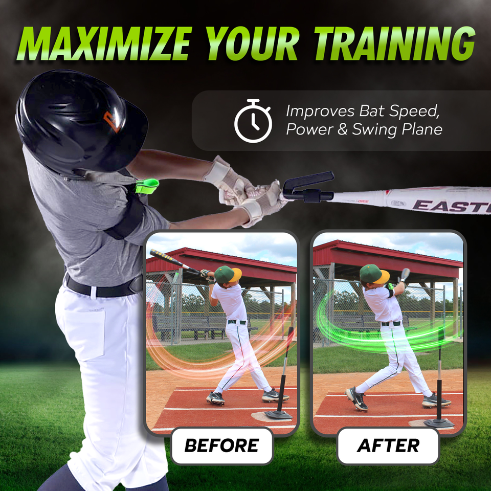 SWINGRAIL Swing Trainer + Speed Training Bat + 6 Balls | eBay