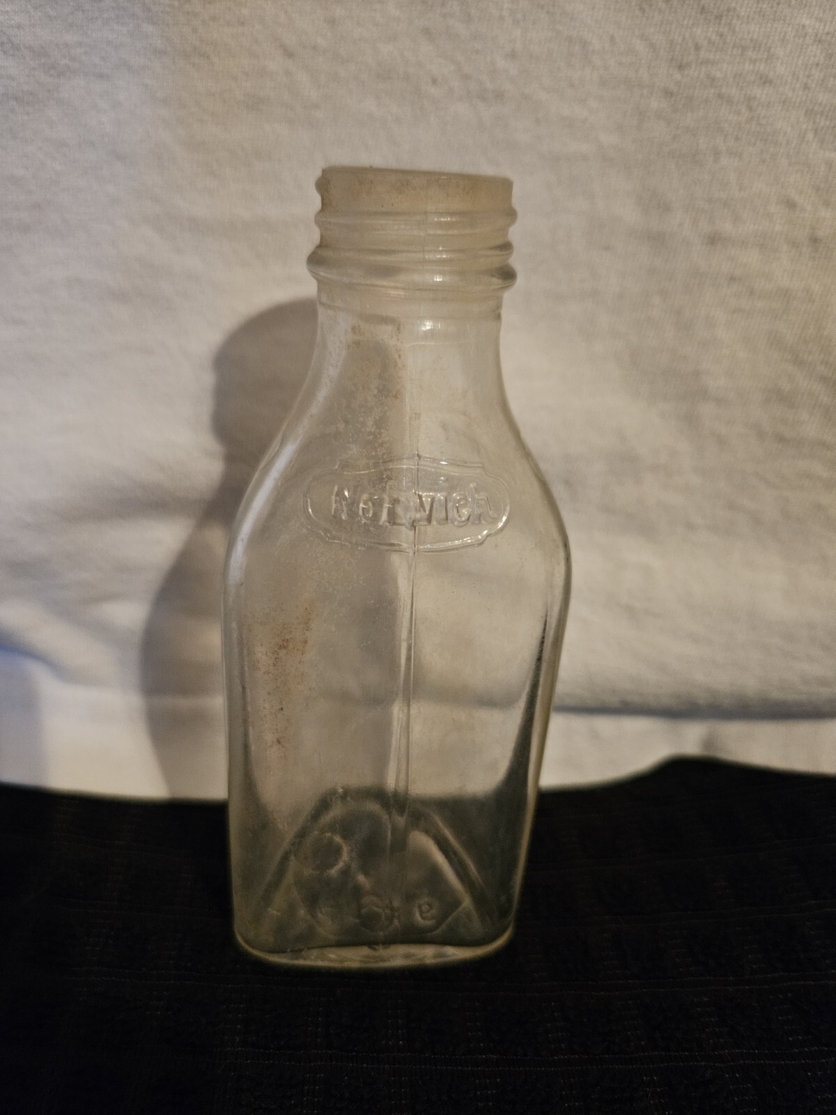 Vintage Norwich Clear 3 sided Bottle Medicine Bottle | eBay