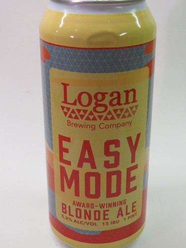 Craft BEER Empty Can ~ LOGAN Brewing Co Easy Mode Blonde Ale ~ Burien ...