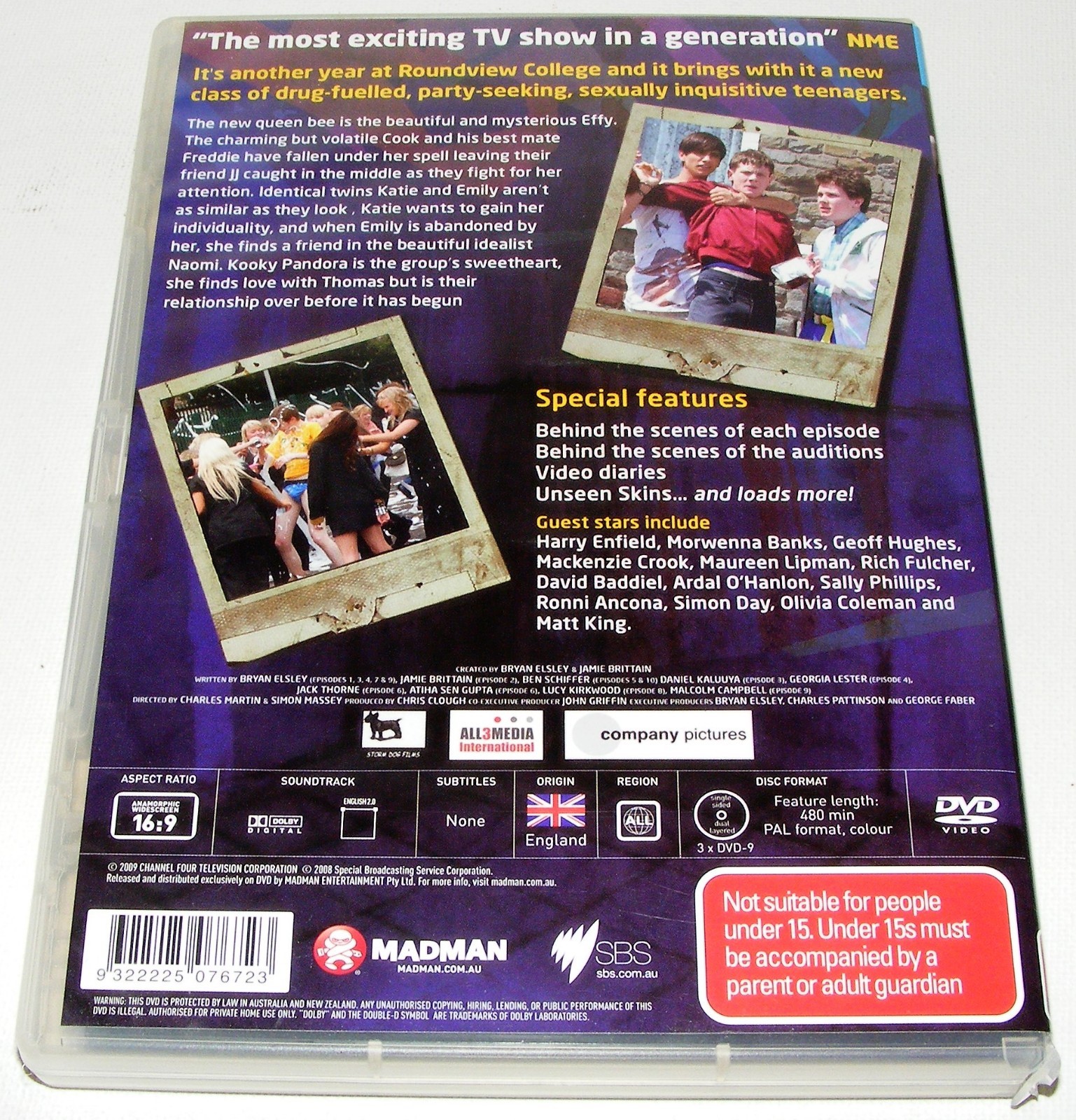 SKINS : Series 3---- (DVD, 2009, 3-Disc Set) | eBay