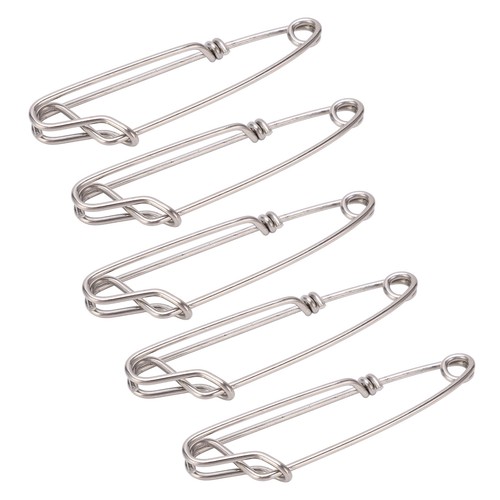 (2.0x80mm)5pcs/set Longline Snap Clip Corrosion Resistance Float Line ...