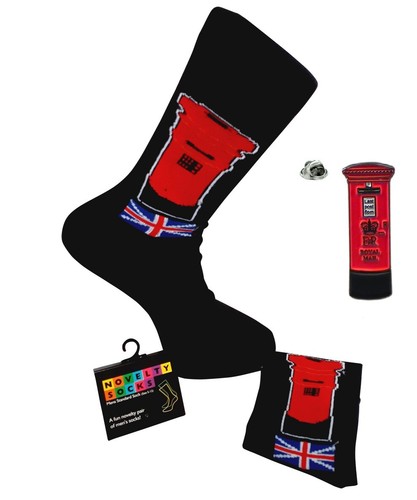 MAIL POST BOX Socks Pair Novelty Mens or Womens sized novelty cotton ...