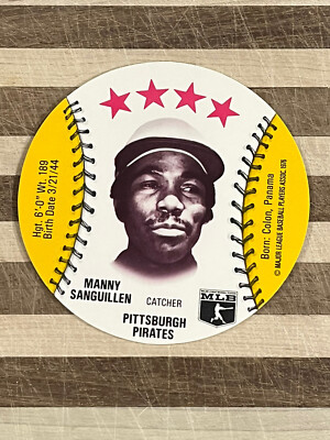 1976 MSA Isaly’s Sweet William Baseball Disc Manny Sanguillen | eBay