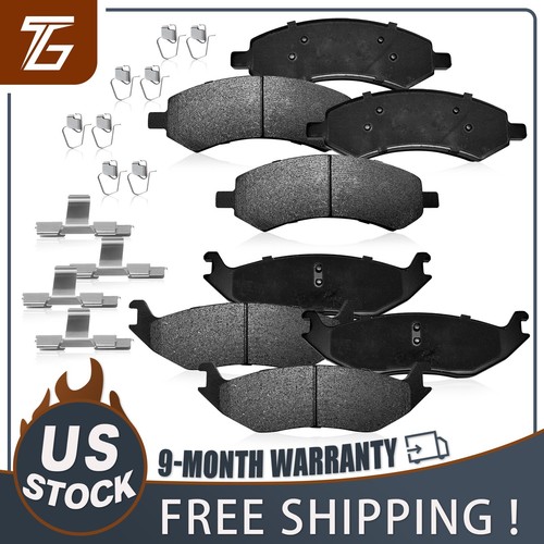 Front and Rear Ceramic Brake Pads Kit for Dodge Ram 1500 Durango ...